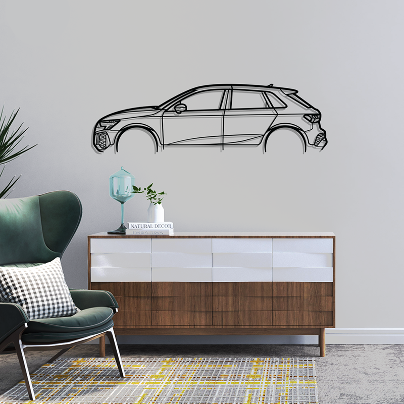 Audi RS3 Sportback (8Y) detaillierte Wandbild Silhouette – WallOfStyle